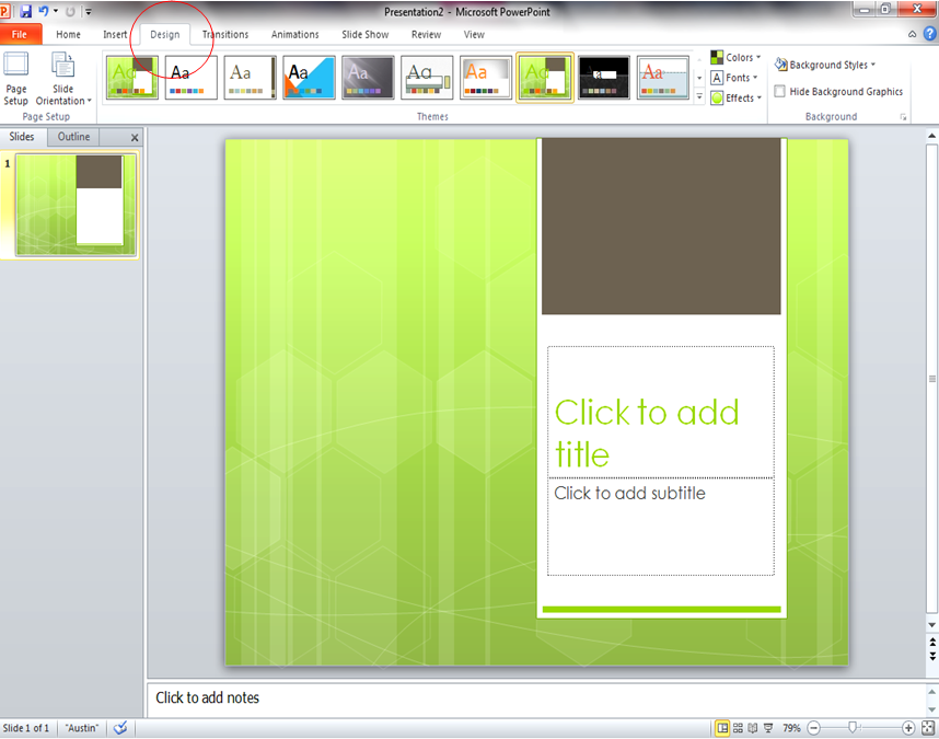 Note - Directly to the right of the themes you can also choose color ...